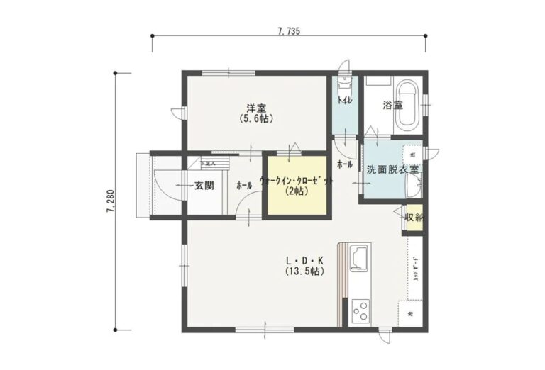 【小さな家】平屋の間取り（15坪前後/一人暮らし･夫婦二人暮らし向き） | 注文住宅ヘルプナビ