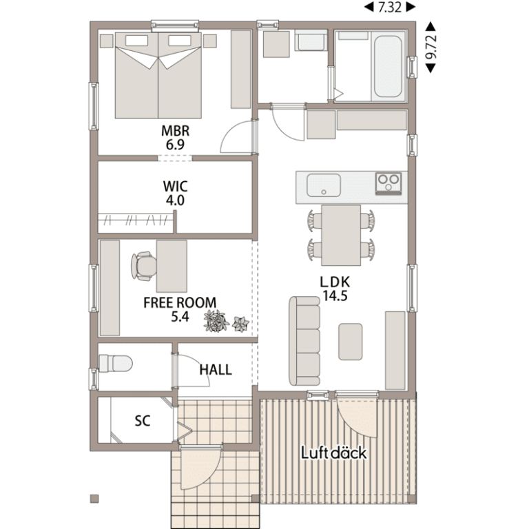【平屋の間取り】20坪,25坪（2LDK～）/南玄関.おすすめHMも紹介 | 注文住宅ヘルプナビ