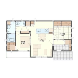 【平屋の間取り】20坪,25坪（2LDK～）/南玄関.おすすめHMも紹介 | 注文住宅ヘルプナビ