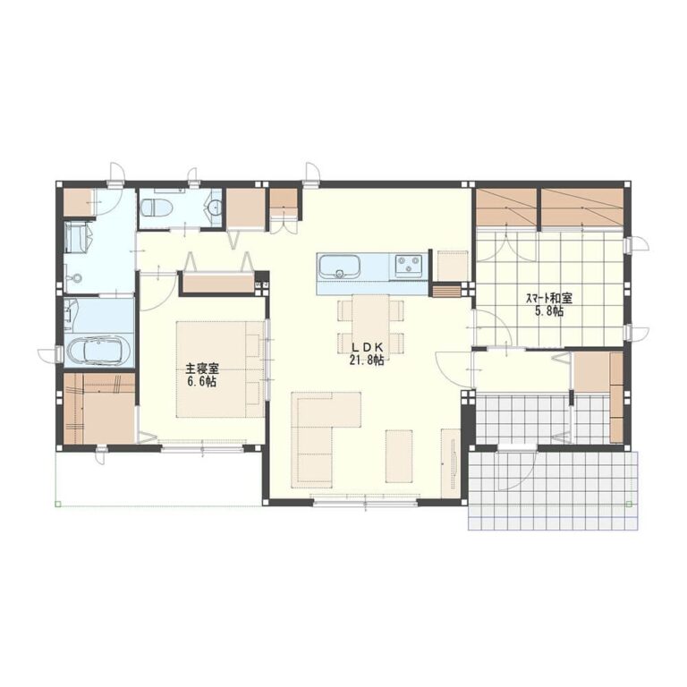 【平屋の間取り】20坪,25坪（2LDK～）/南玄関.おすすめHMも紹介 | 注文住宅ヘルプナビ