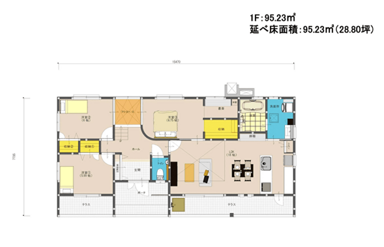 【平屋の間取り】20坪,25坪（2LDK～）/南玄関.おすすめHMも紹介 | 注文住宅ヘルプナビ