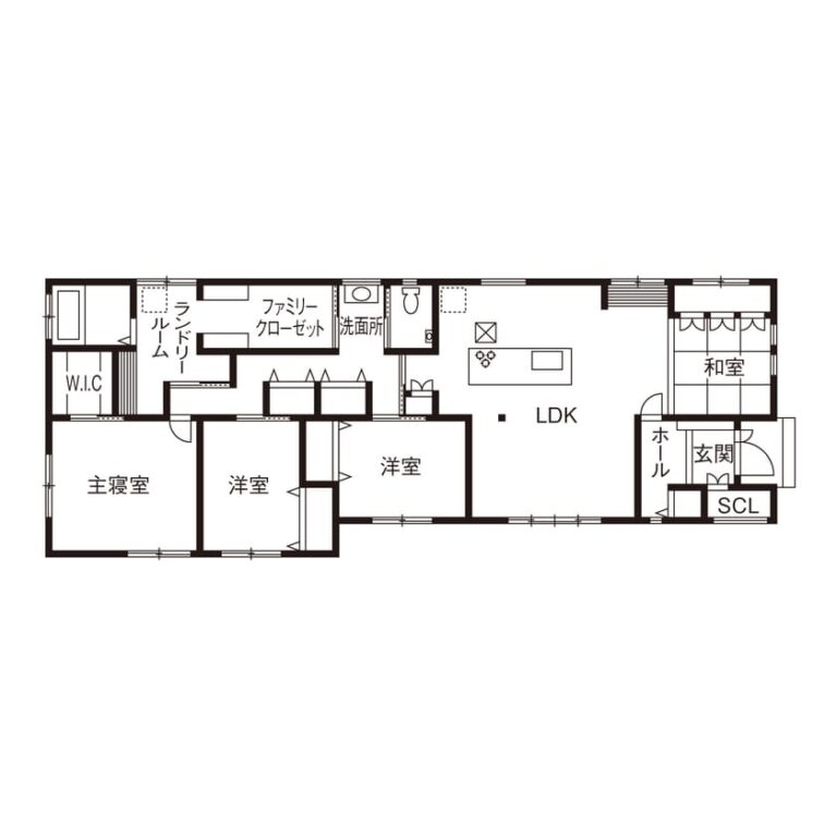 【平屋の間取り】2LDK,3LDK,4LDK/東玄関.家事動線の良い間取り | 注文住宅ヘルプナビ