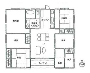 【平屋の間取り】3LDK,4LDK,5LDK/南玄関.技アリ間取りを紹介 | 注文住宅ヘルプナビ